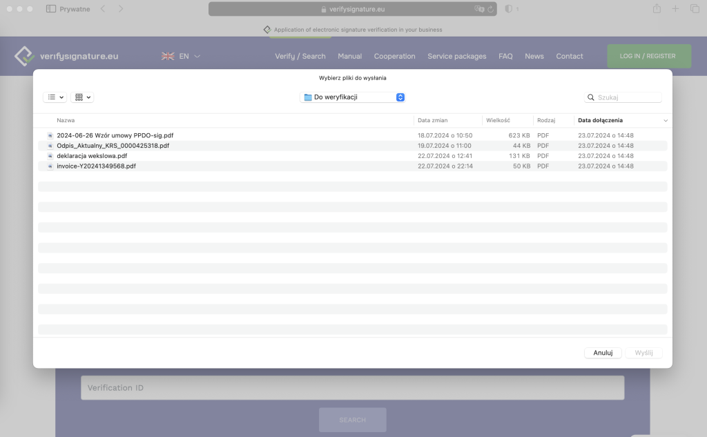 How to verify electronic signatures and seals - Verifysignature.eu