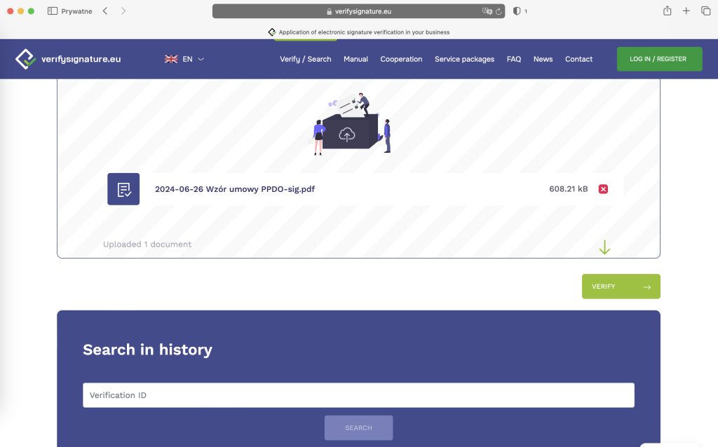 How to verify electronic signatures and seals - Verifysignature.eu
